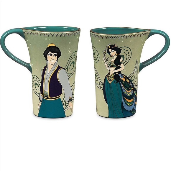 Disney | Kitchen | Disney Aladdin Jasmine Gold Rimmed Mug Set | Poshmark